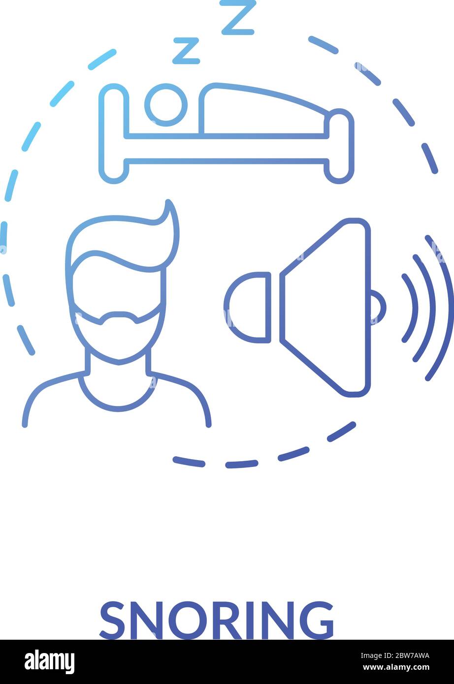 Snoring concept icon Stock Vector Image & Art - Alamy