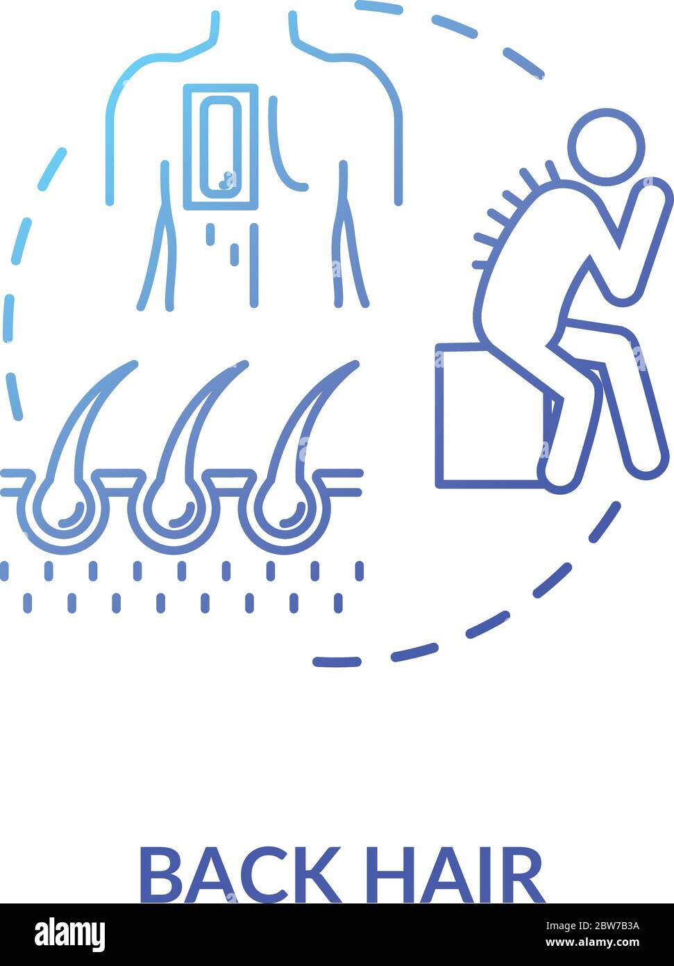 Back hair concept icon Stock Vector Image & Art - Alamy
