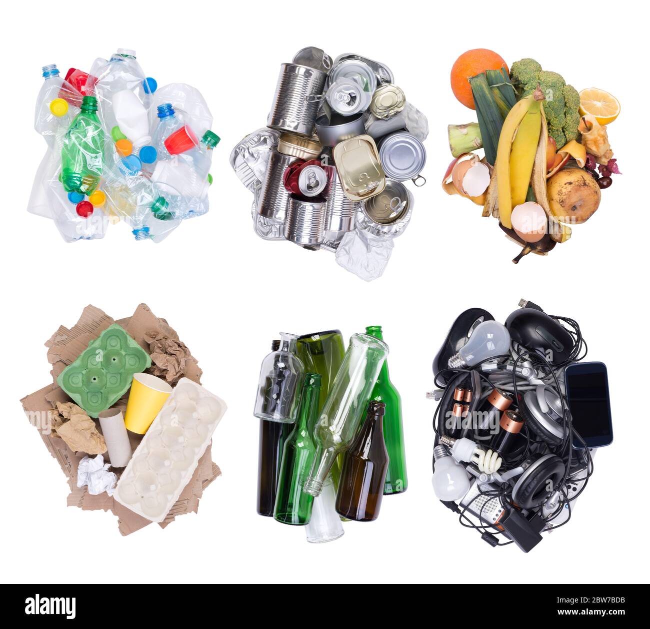 Samples of garbage isolated on white background Stock Photo - Alamy