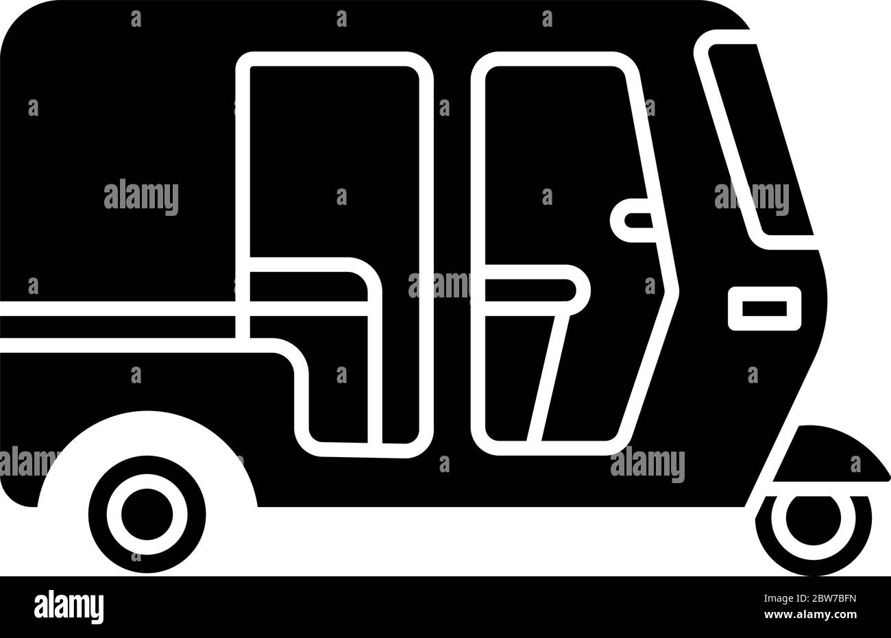 Indian auto rickshaw isolated Stock Vector Images - Alamy