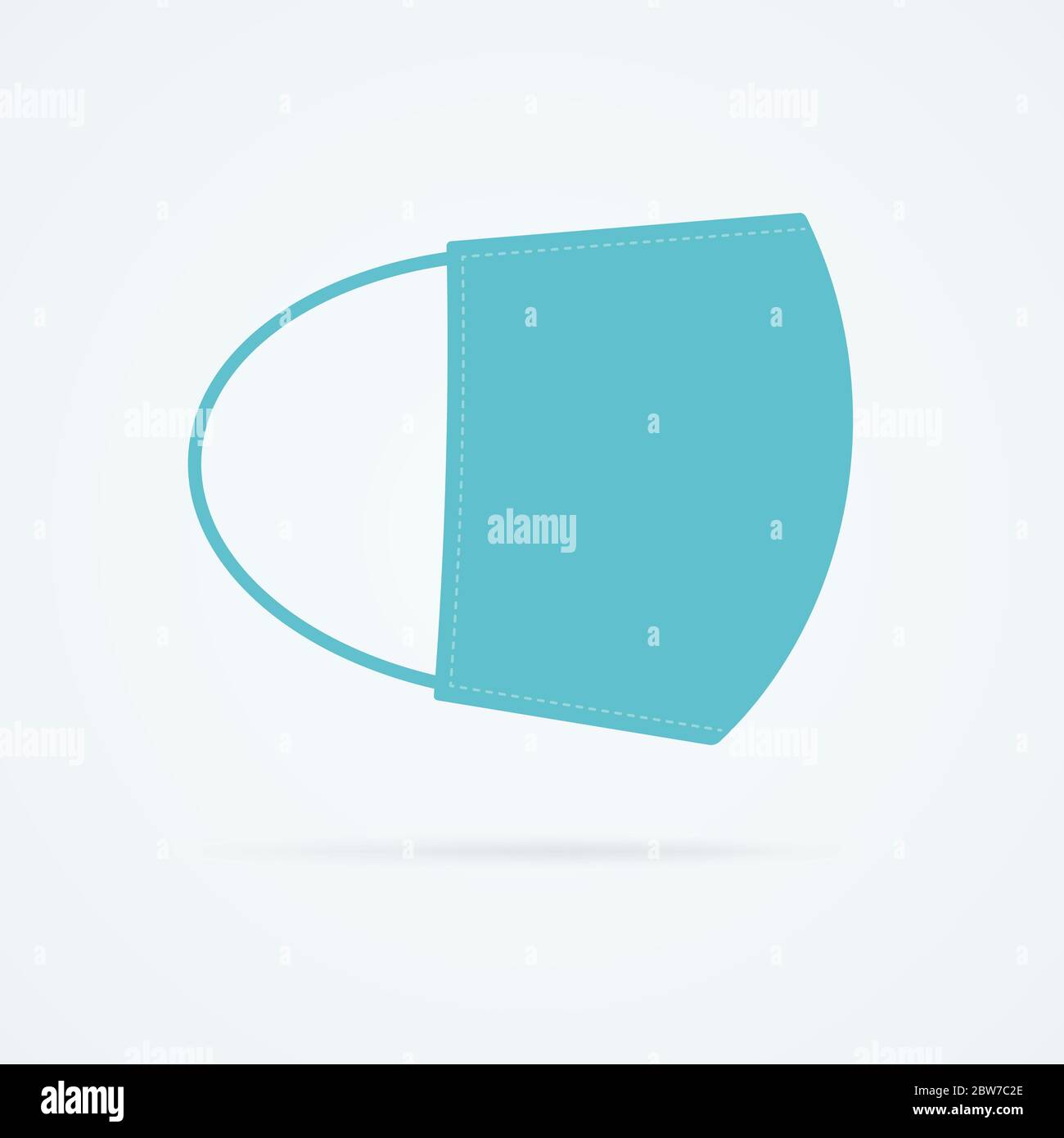 Respirator mask symbol on white background. Mask flat vector icon side ...