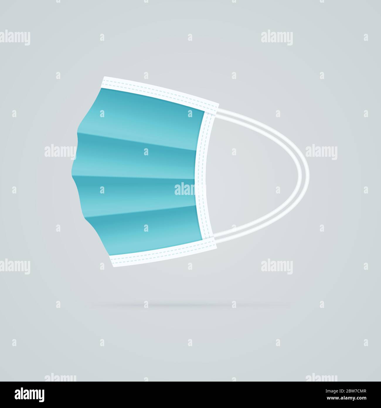 Medical mask symbol on white background. Respirator mask realistic ...