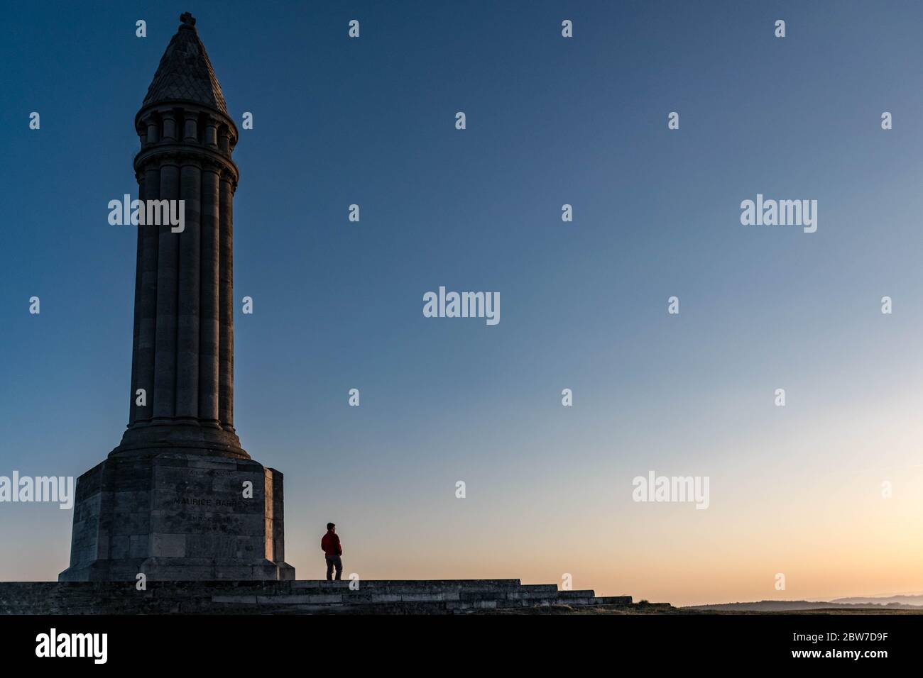 Tourist location in France, Colline de Sion, Lorraine at sunset Stock ...