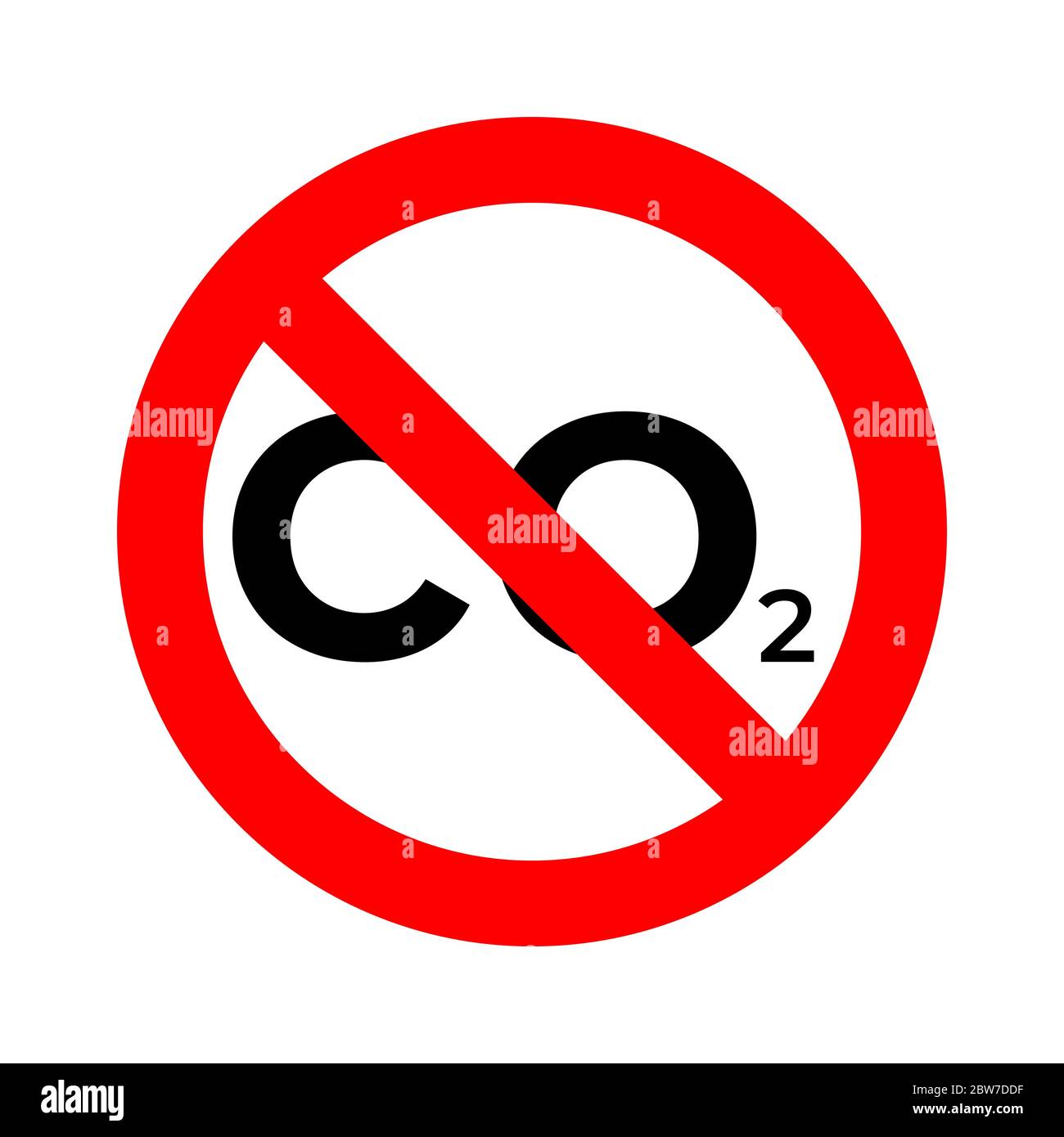 Stop CO2 emission reducing air pollution. CO2 typographic design ...