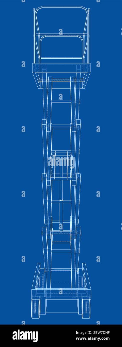 Scissor lift concept outline. Vector Stock Vector Image & Art - Alamy