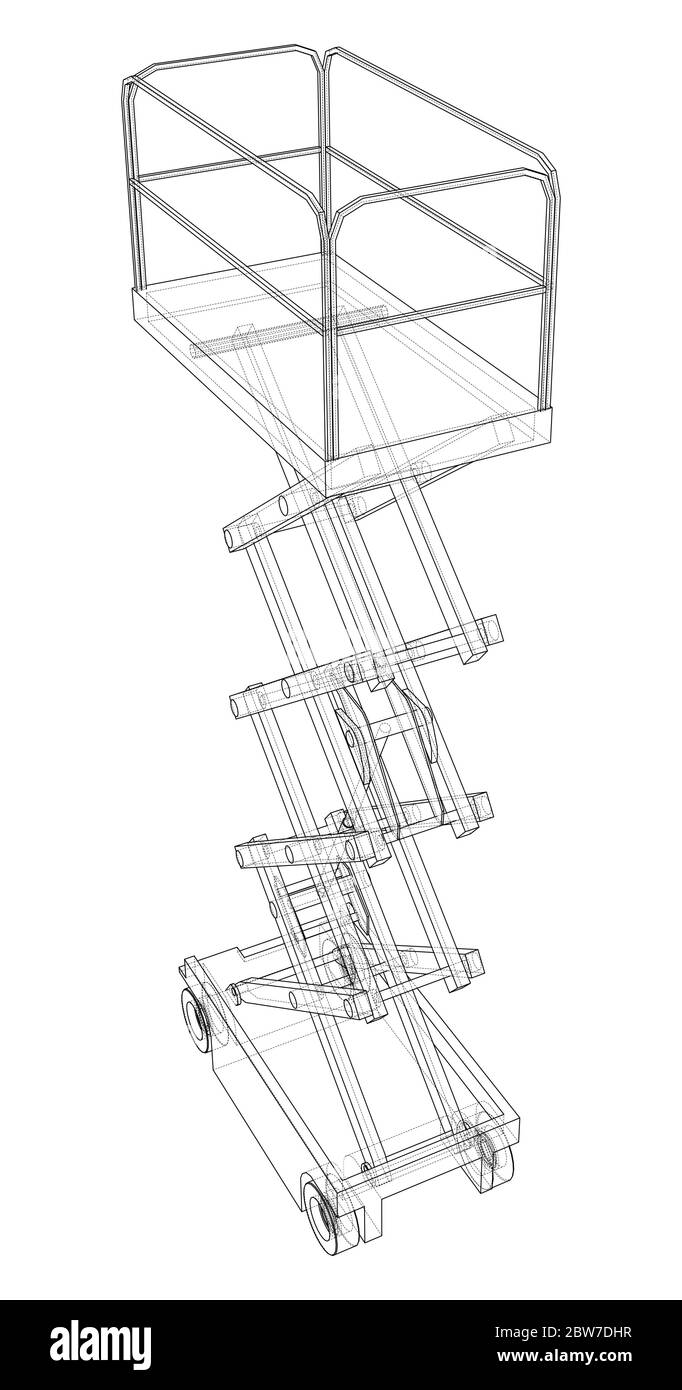 Scissor lift concept outline. Vector Stock Vector Image & Art - Alamy