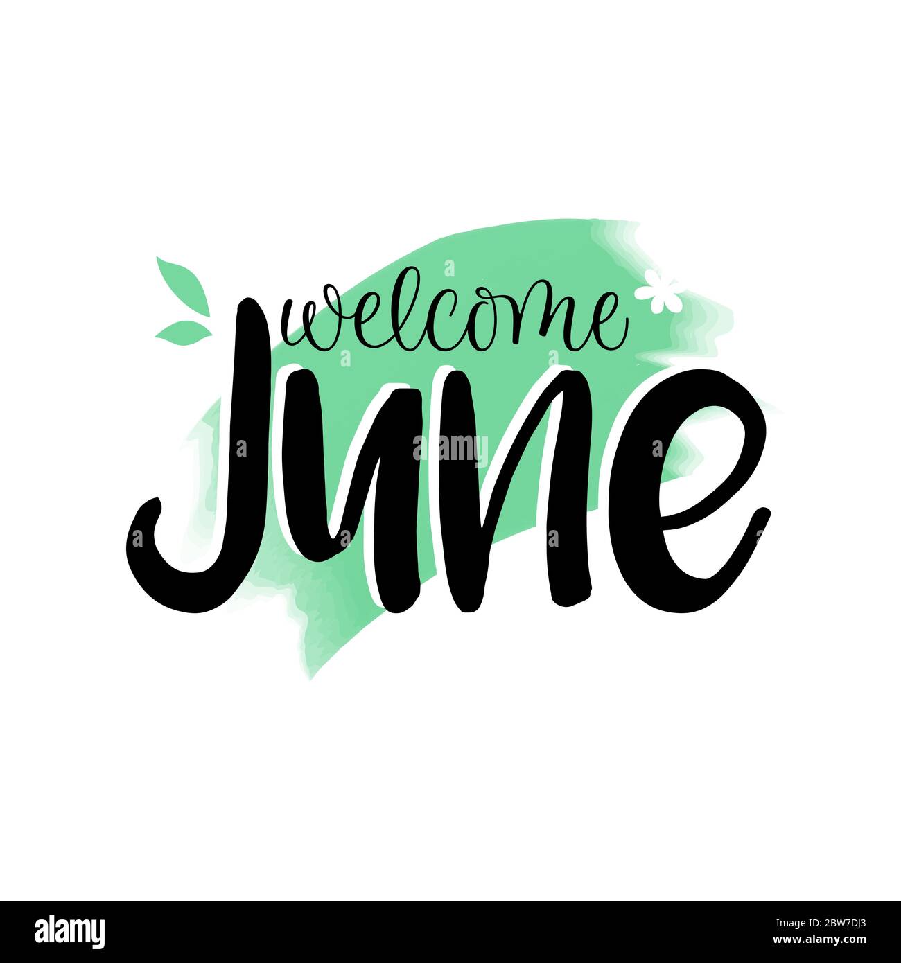 typography of Welcome June text message for congratulation or greeting ...