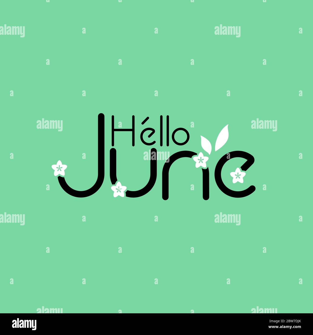 typography of Welcome June text message for congratulation or greeting ...