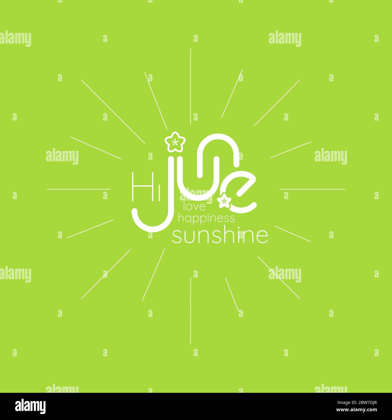 typography of Welcome June text message for congratulation or greeting ...