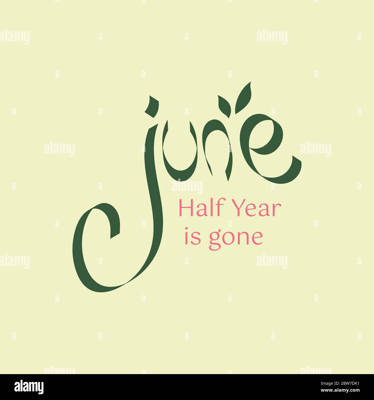 Welcome june banner word Stock Vector Images - Alamy