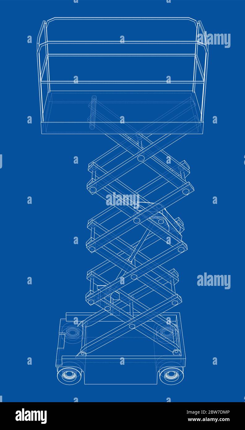 Scissor lift concept outline. Vector Stock Vector Image & Art - Alamy