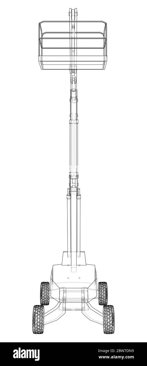 Aerial platform concept outline. Vector Stock Vector Image & Art - Alamy