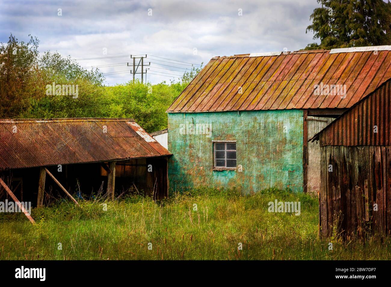 Old falling down barn in hi-res stock photography and images - Alamy