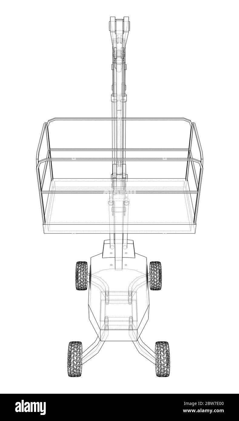 Aerial work platform elevator Cut Out Stock Images & Pictures - Alamy