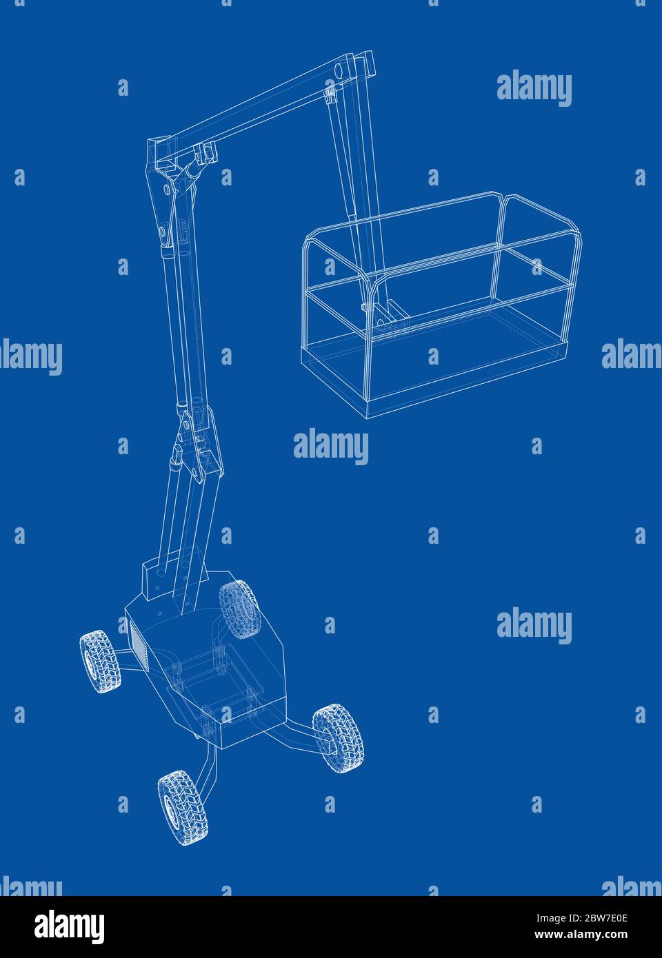 Aerial platform concept outline. Vector Stock Vector Image & Art - Alamy