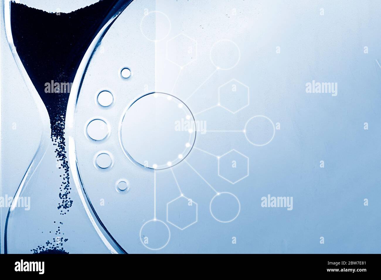 Time passing concept,urgency and running out of time. Sand fall in ...