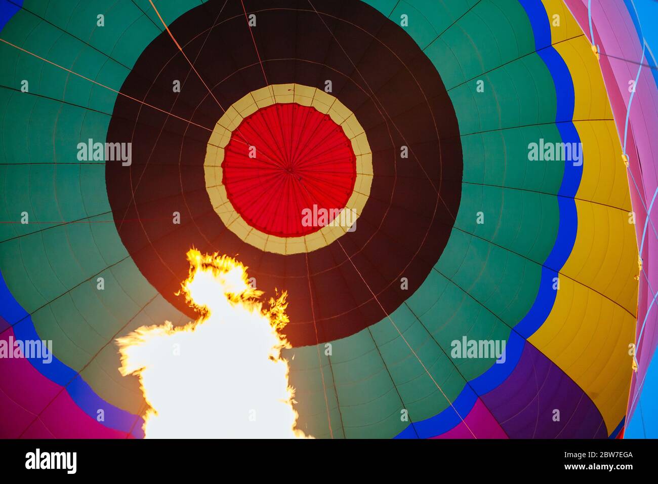 Hot Air Balloon Inflating in Australia Stock Photo - Alamy