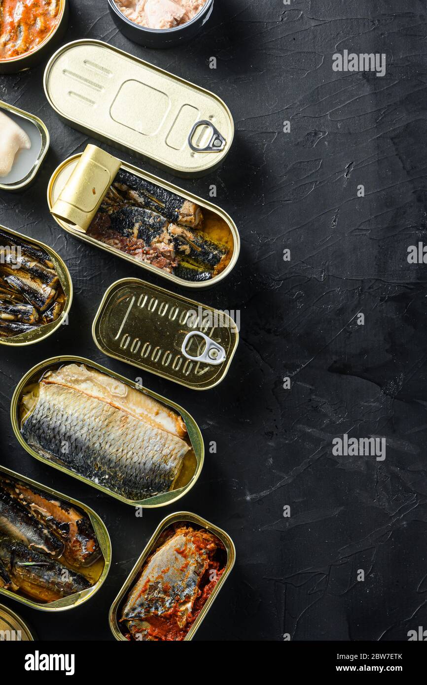 Saury, mackerel, sprats, sardines, pilchard, squid, tuna, Canned fish ...