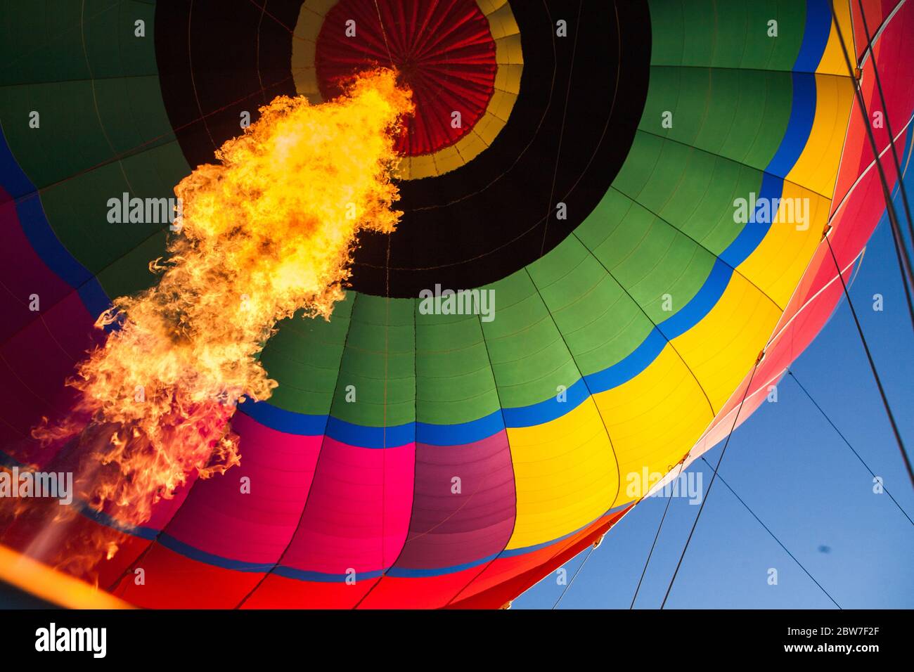 Hot Air Balloon Inflating in Australia Stock Photo - Alamy