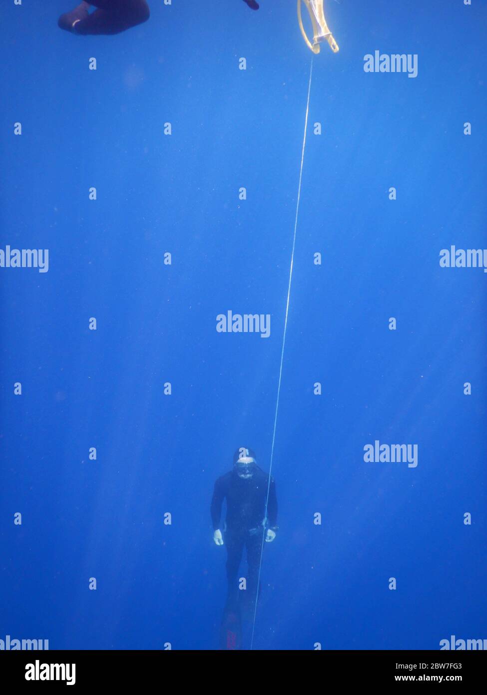 Free diving in the sea at Noli, Liguria - Italy Stock Photo - Alamy