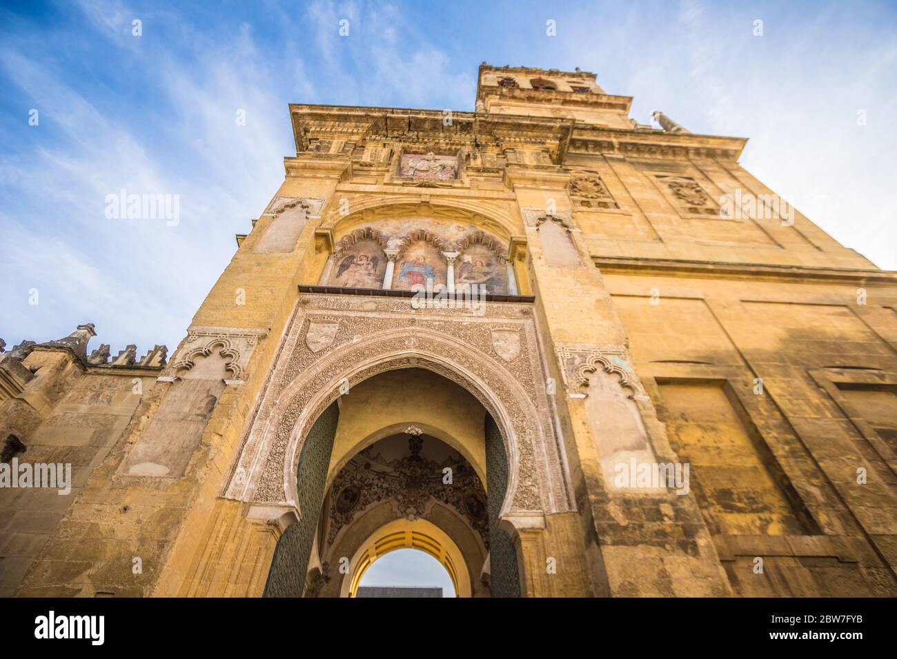 Gate in Morrish cathedral of Cordoba in Spain Stock Photo - Alamy