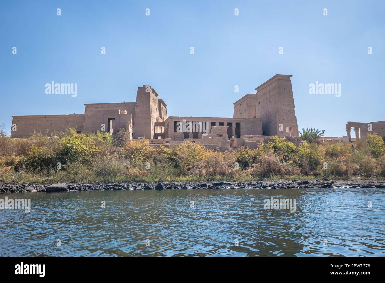 Ancient Ruin in Nile River Egypt Stock Photo - Alamy