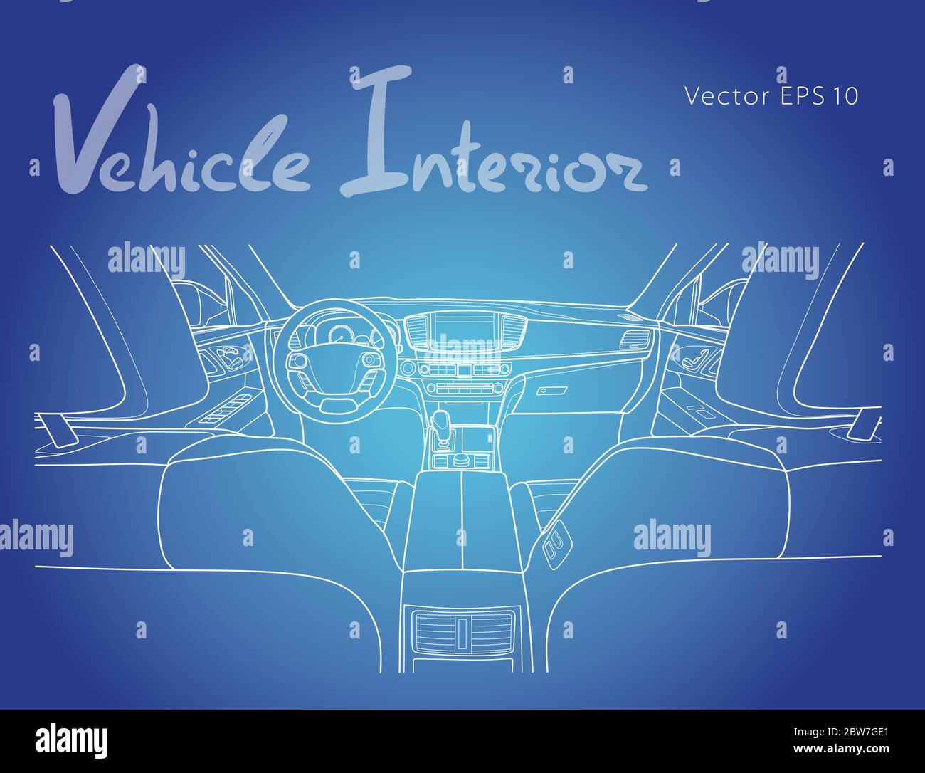 Machine inside. Interior of the vehicle. Vector Stock Vector Image ...