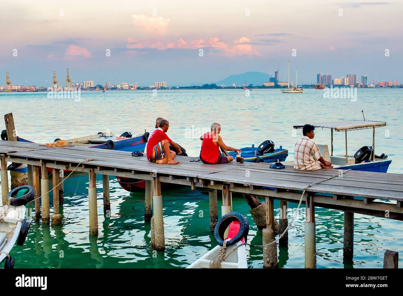 Pier in Tan Jetty, George Town, Penang, Malaysia Stock Photo - Alamy