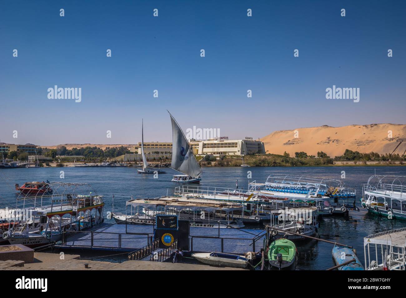 Port in Aswan Stock Photo - Alamy