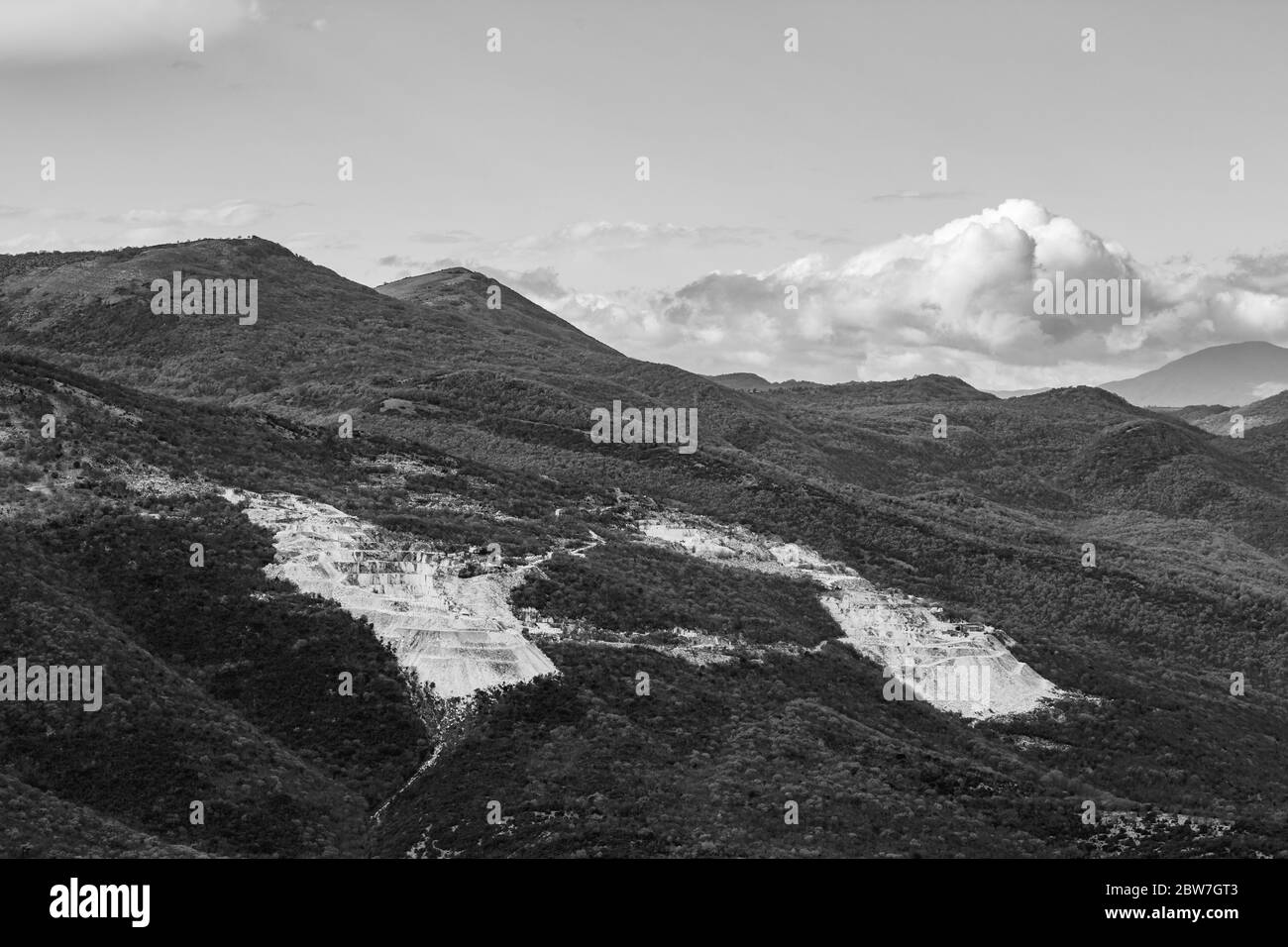 Mountain construction site Black and White Stock Photos & Images - Alamy