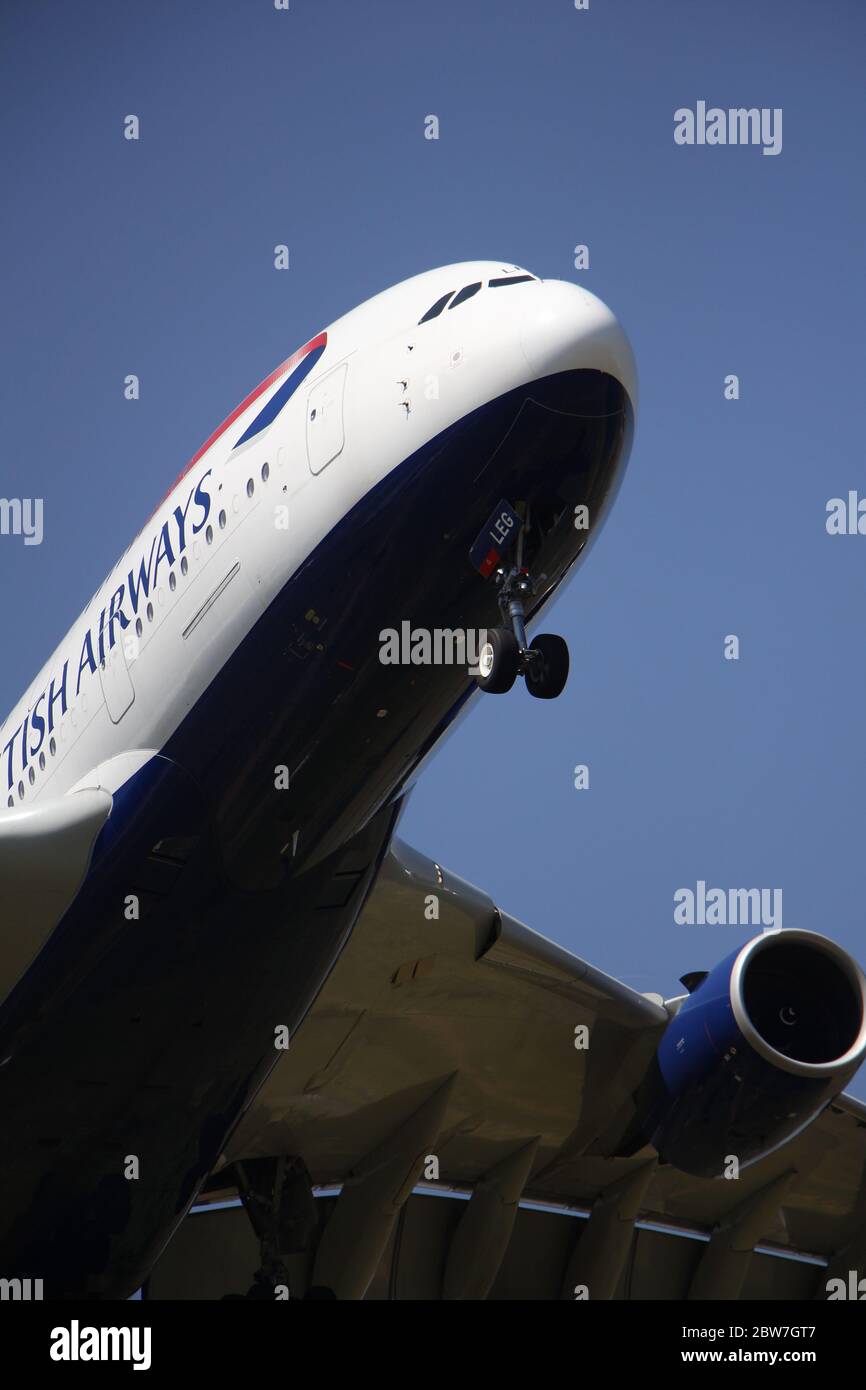 British airways a380 wing hi-res stock photography and images - Alamy