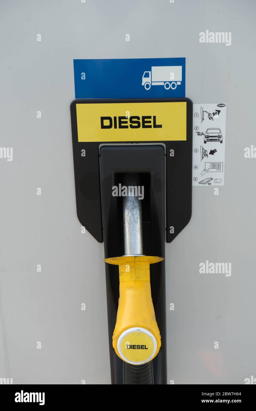 Guns of a petrol pump Stock Photo - Alamy
