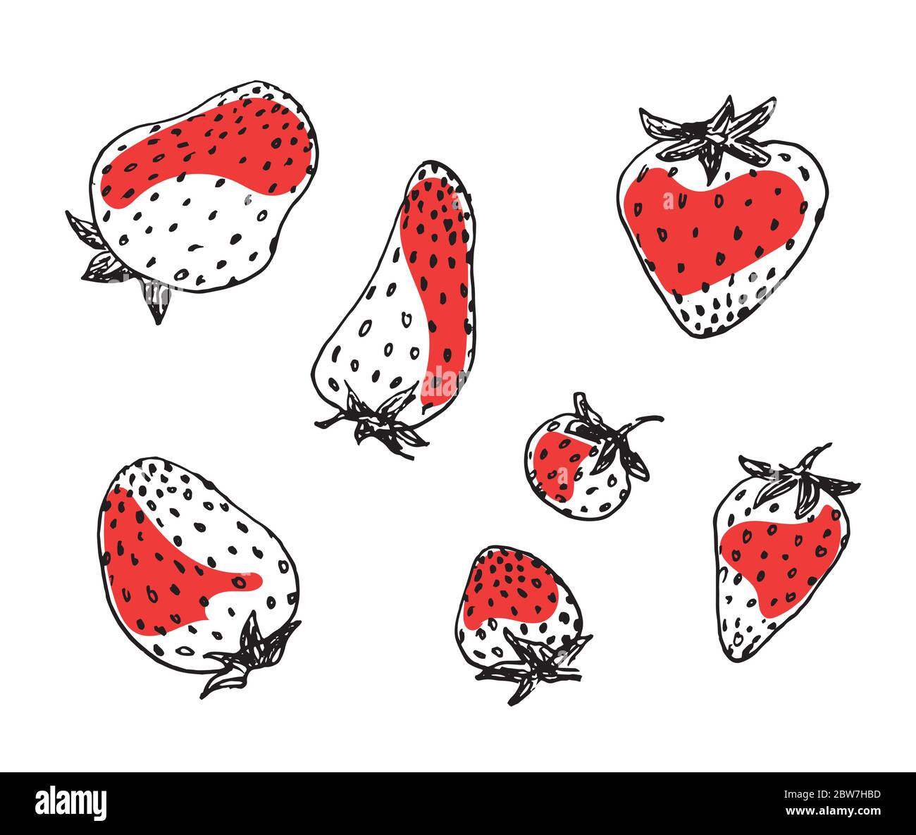 Strawberry Drawing Outline