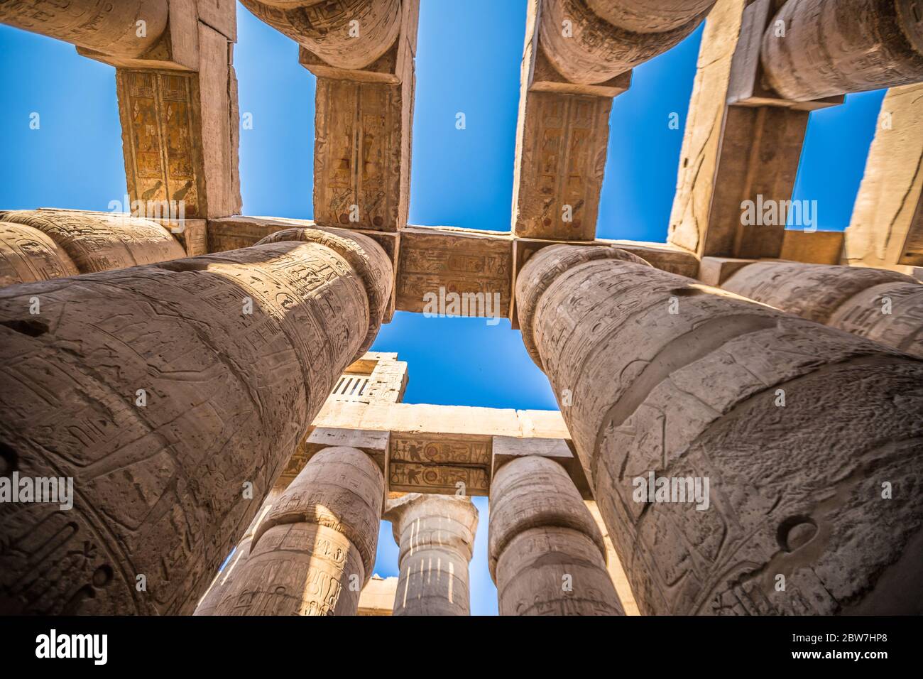 View inside Karnak Temple Stock Photo - Alamy