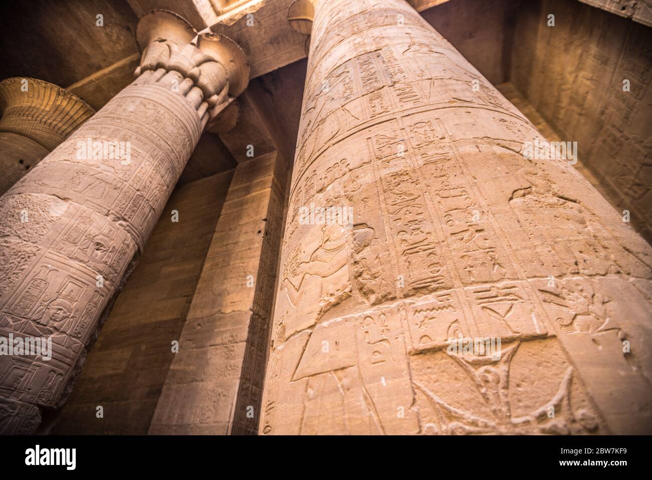 Columns in Philae Egypt Stock Photo - Alamy