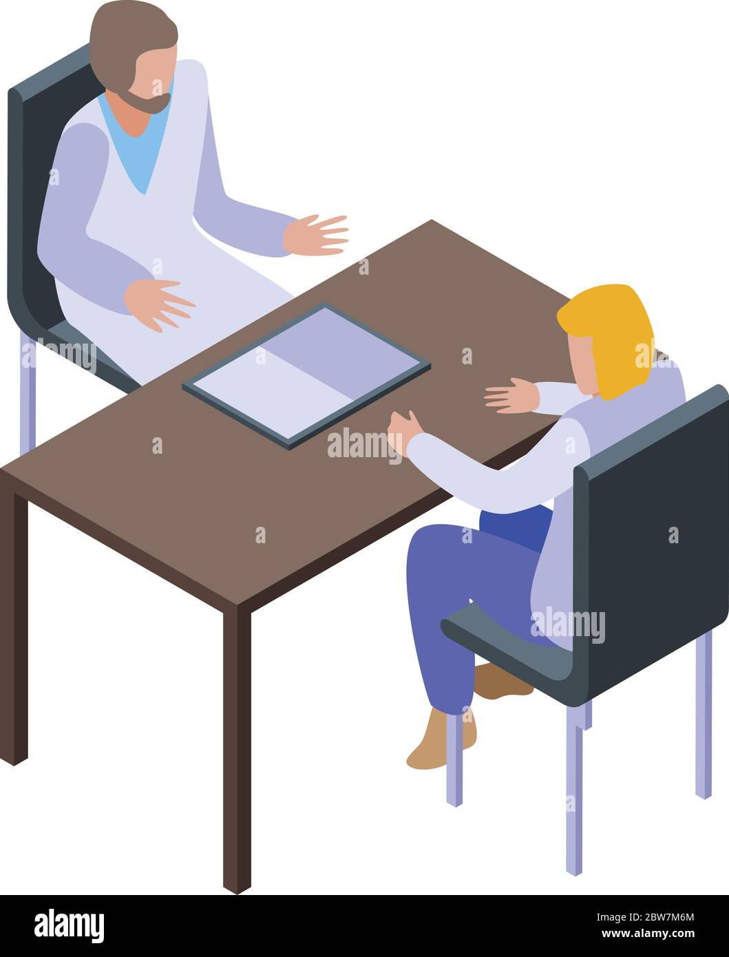 Female family doctor talking Stock Vector Images - Alamy