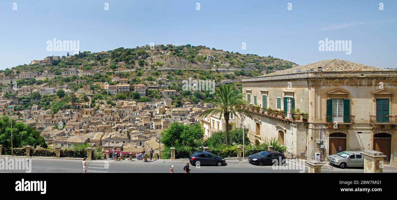 MODICA, ITALY - AUGUST 11th, 2017: The historical city center of Modica ...