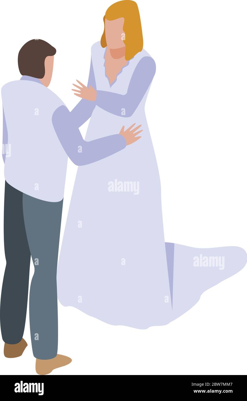 Wedding couple dance icon, isometric style Stock Vector Image & Art - Alamy