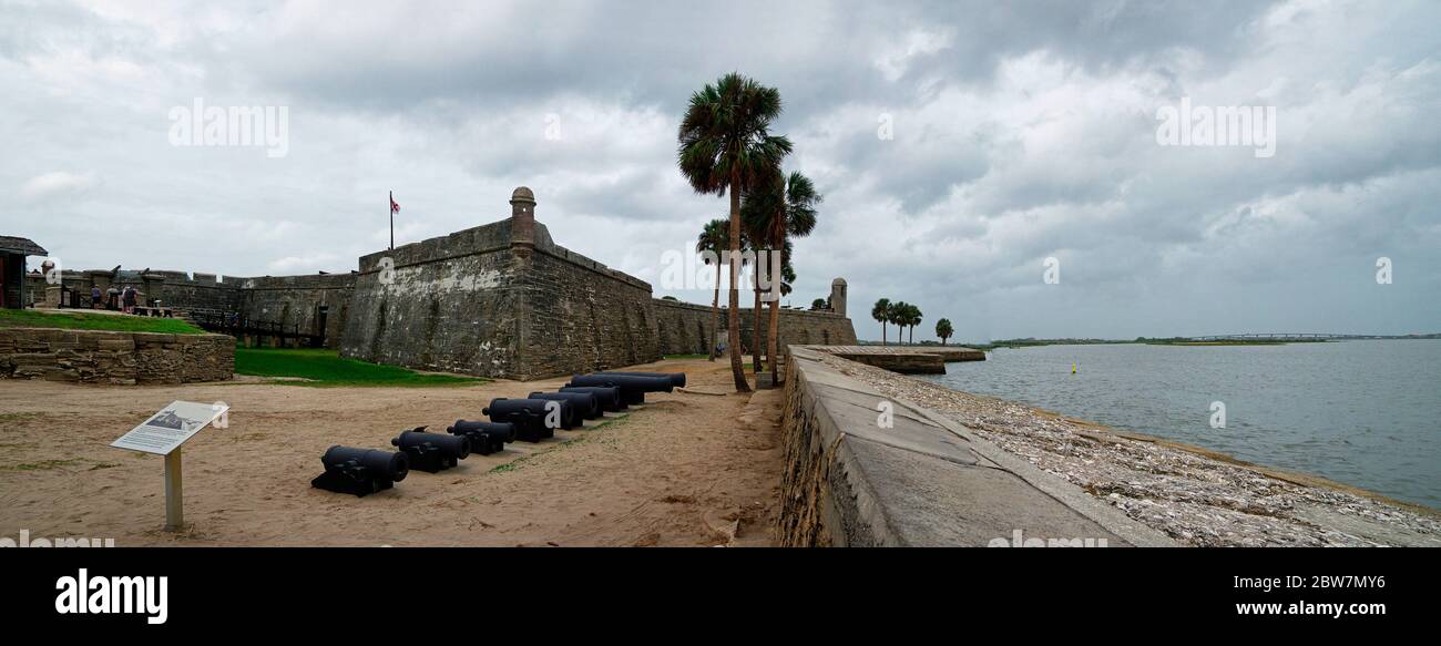 Historical Castillo de San Marcos in St. Augustine, Florida, USA Stock ...