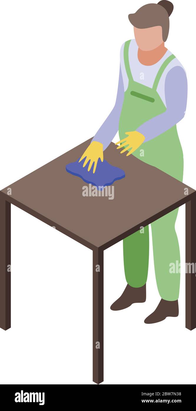 Woman cleaning room child Stock Vector Images - Alamy