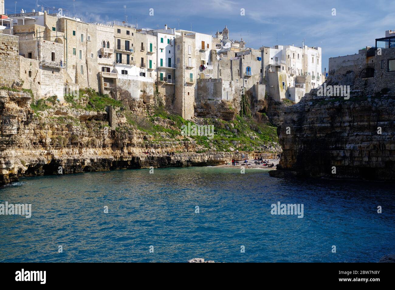 POLIGNANO A MARE, ITALY - MARCH 29th, 2018: Suggestive landscape view ...
