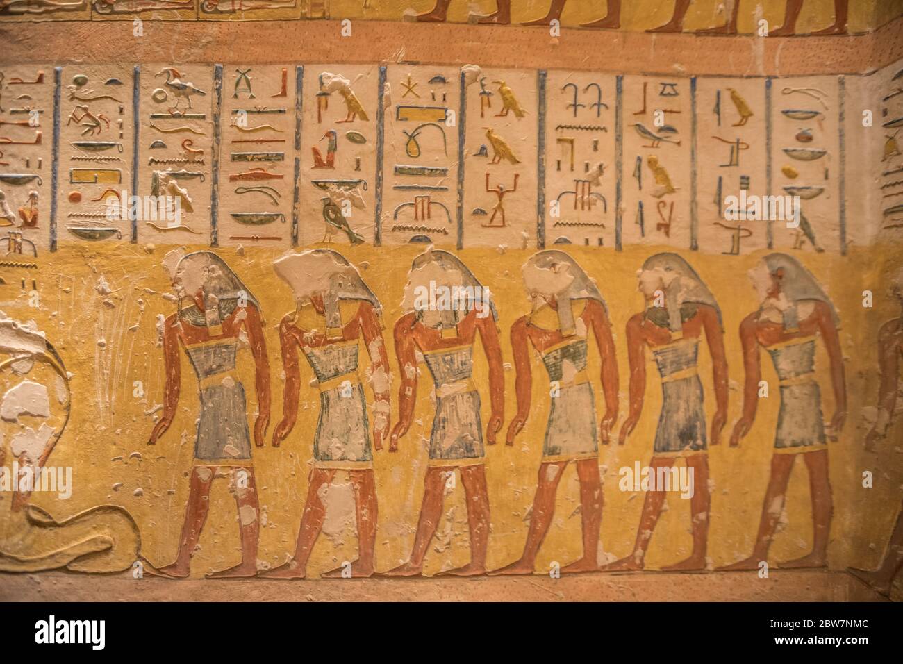 Wall in Inside King Ramses IV Tomb in Egypt Stock Photo - Alamy