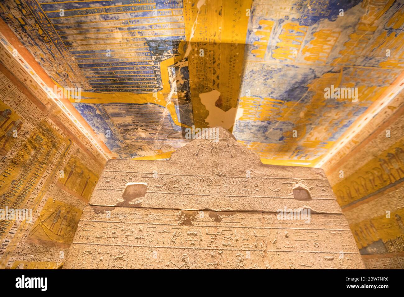 Inside King Ramses IV Tomb in Egypt Stock Photo - Alamy