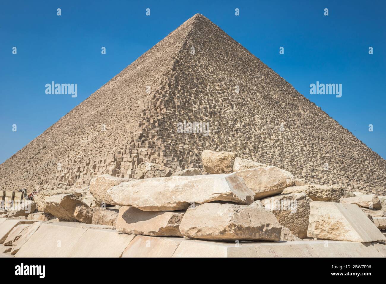 View of Egyptian Pyramids in Giza Stock Photo - Alamy