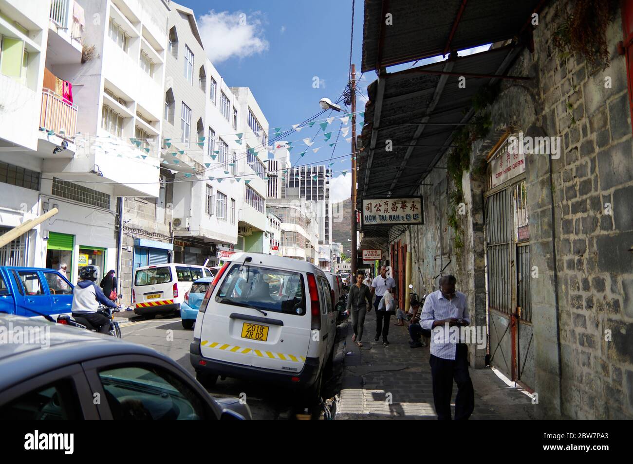 Port Louis, Mauritius - August 16, 2018: Street life of Port Louis on ...