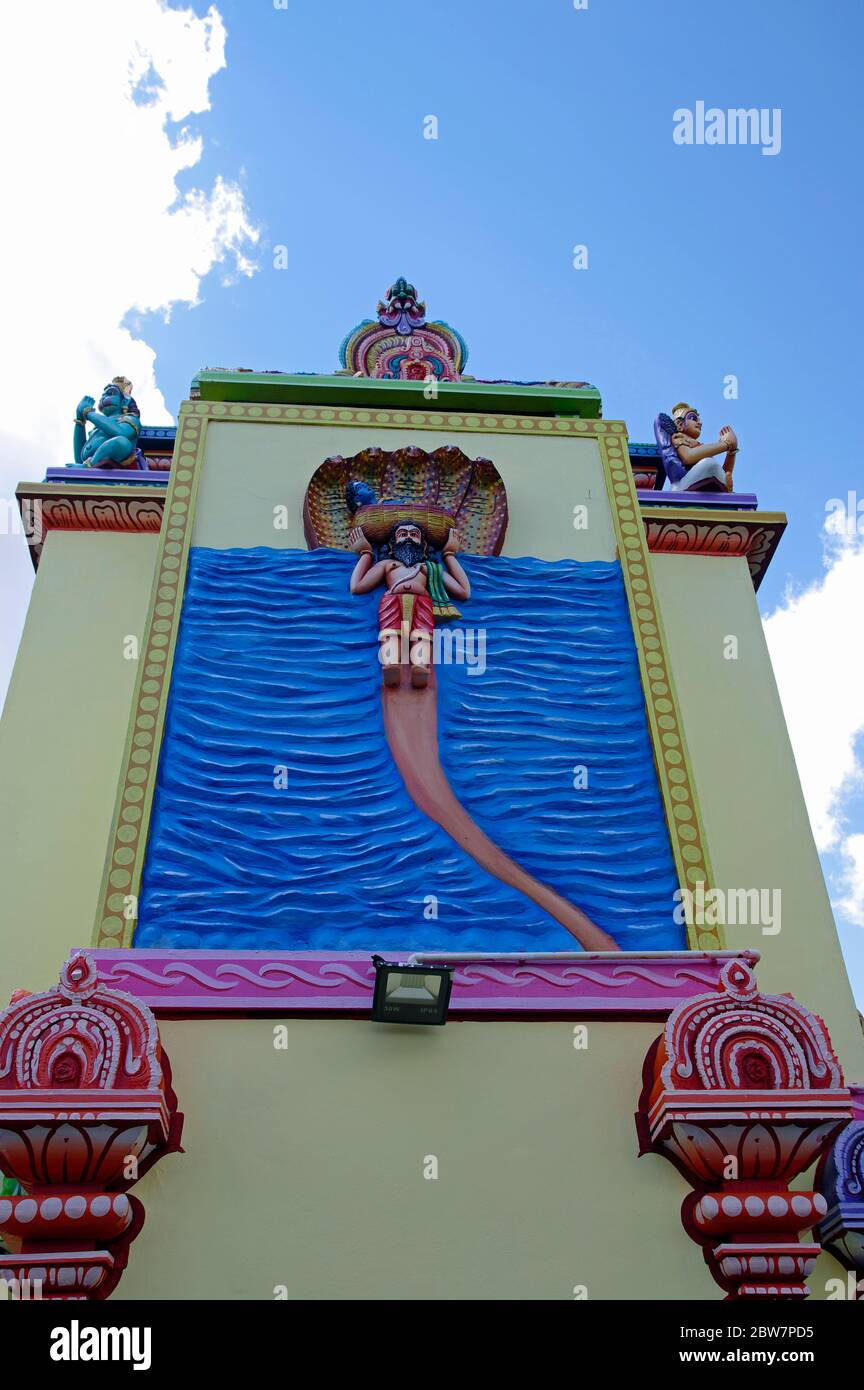 An ancient Hindu temple in Mauritius Island. Mauritius, an Indian Ocean ...