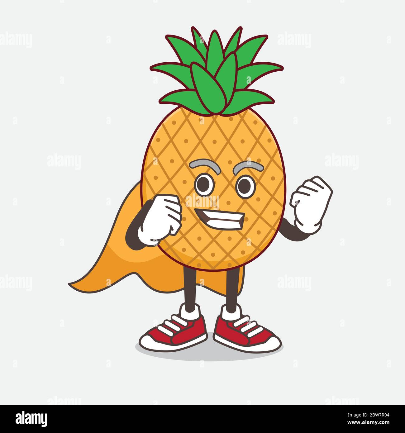 An illustration of Pineapple Fruit cartoon mascot character dressed as ...
