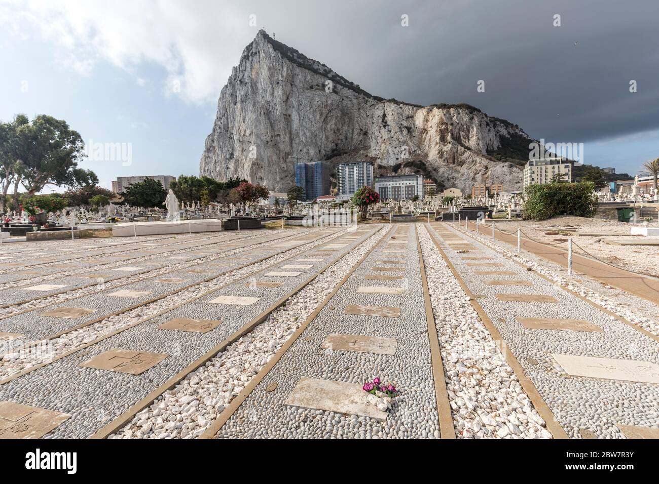 Commonwealth war graves, North Front Cemetery, Gibraltar Stock Photo ...