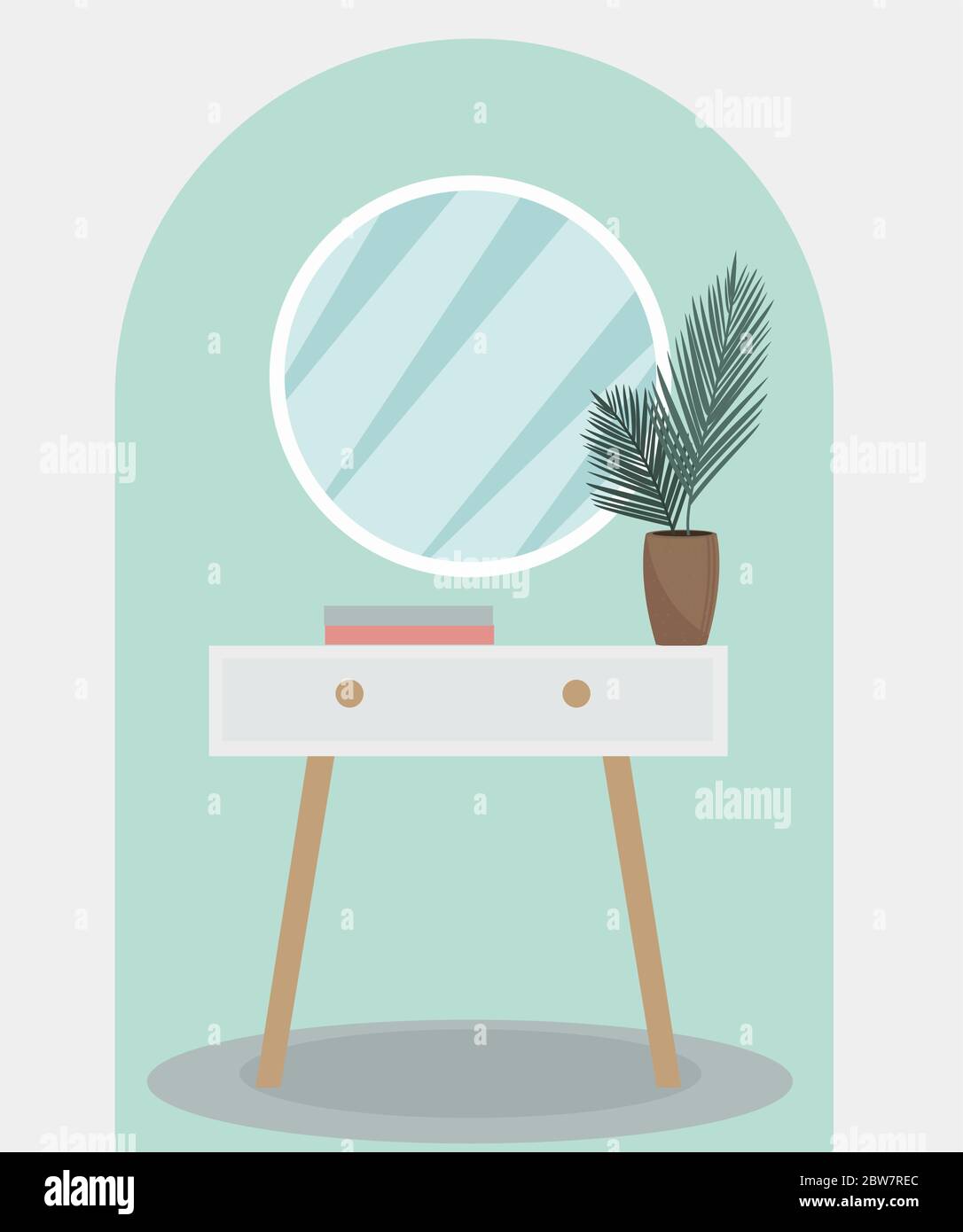 Bedside table in cozy Stock Vector Images - Alamy