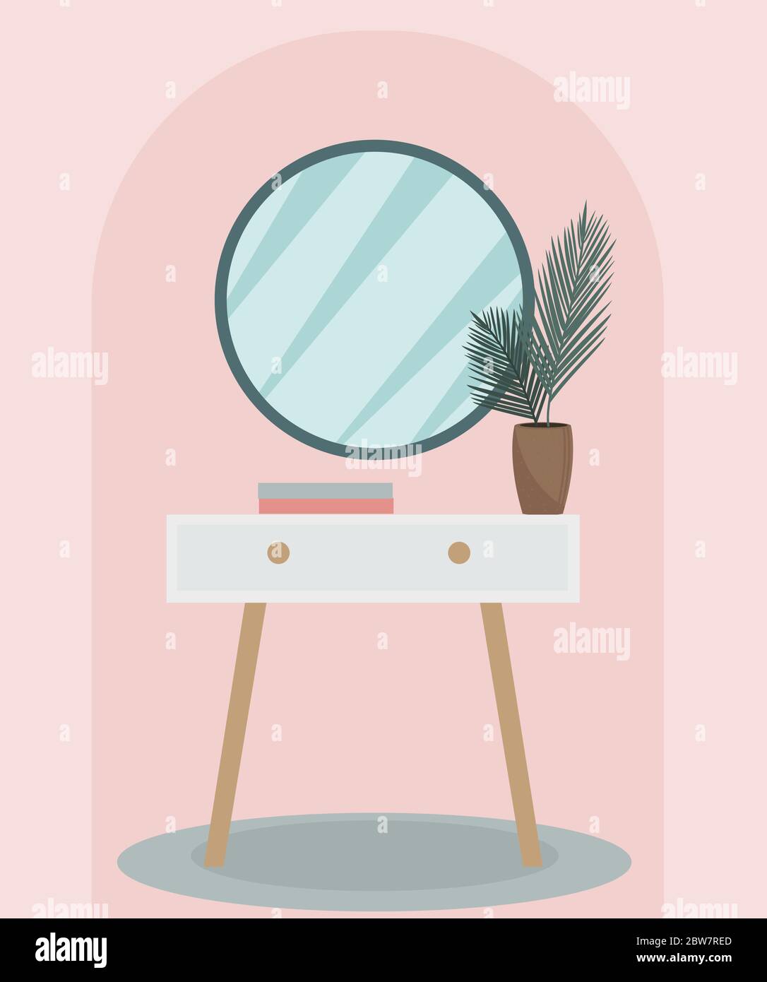 Bedside table in cozy Stock Vector Images - Alamy